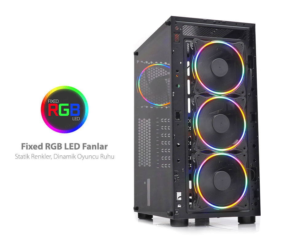 DARK DİAMOND PRO MESH 500W 4x12CM ARGB FAN MIDI TOWER MESHED ...